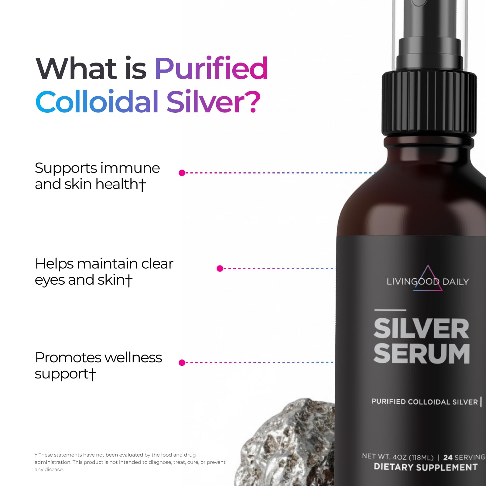 4 oz silver serum for immune support
