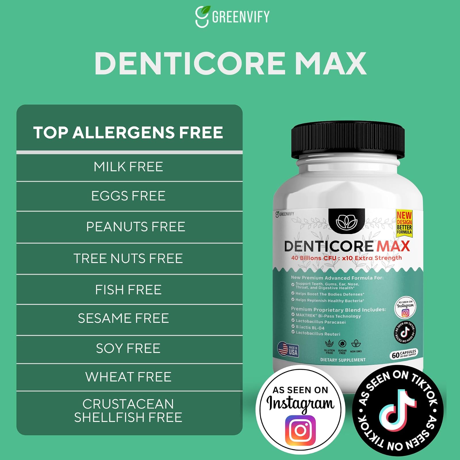 40 billion CFU for teeth support