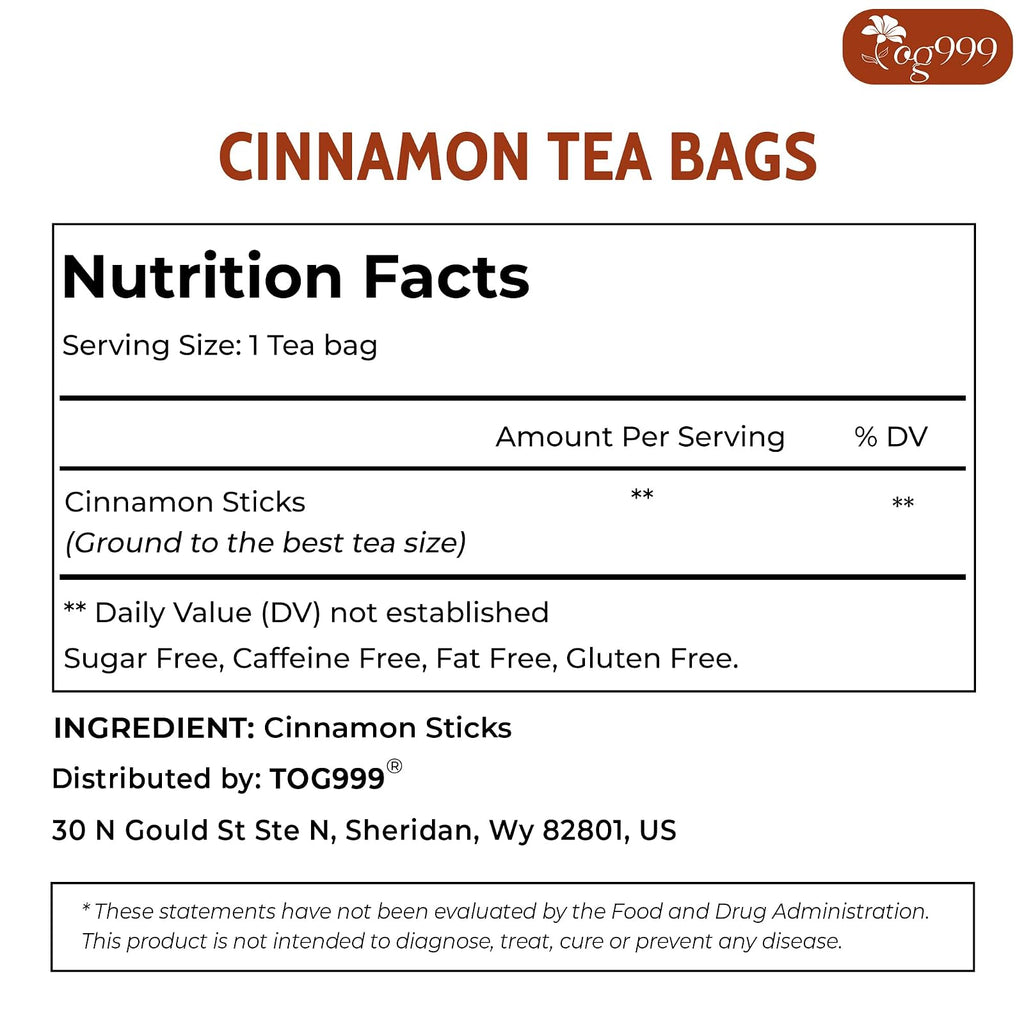 40 count Ceylon cinnamon tea bags