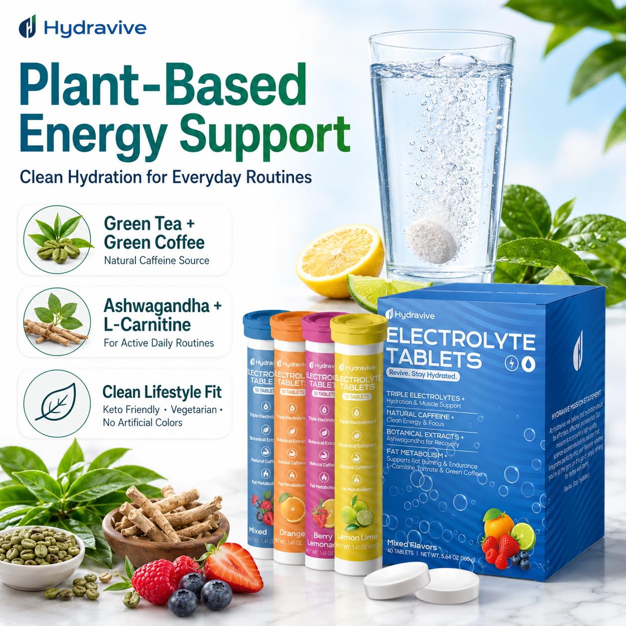 40 count electrolyte tablets for athletes