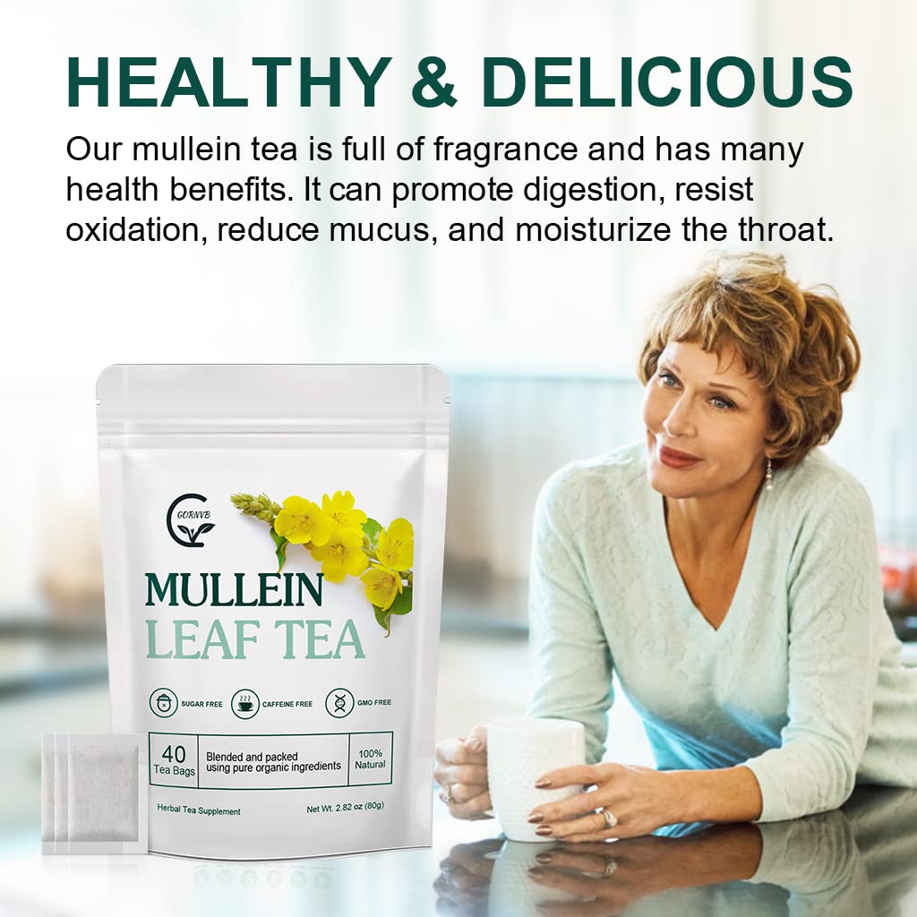 40 count mullein leaf tea bags