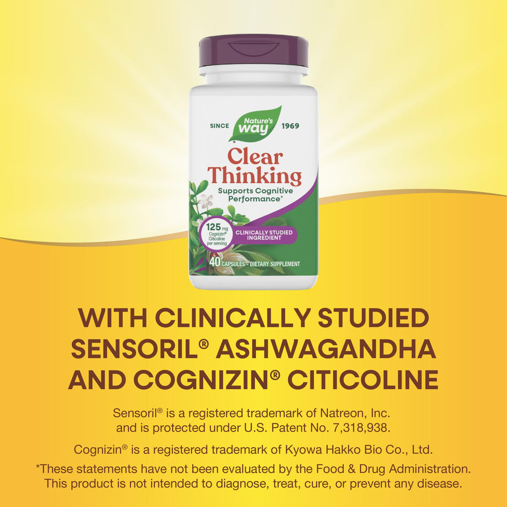 40 count nootropic capsules for mental clarity