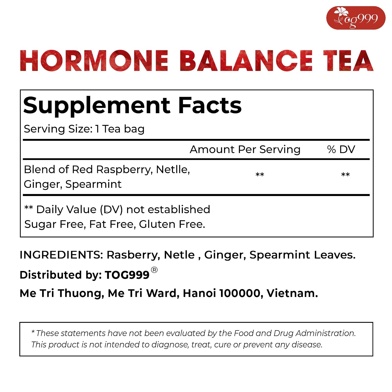 40 count raspberry leaf tea bags