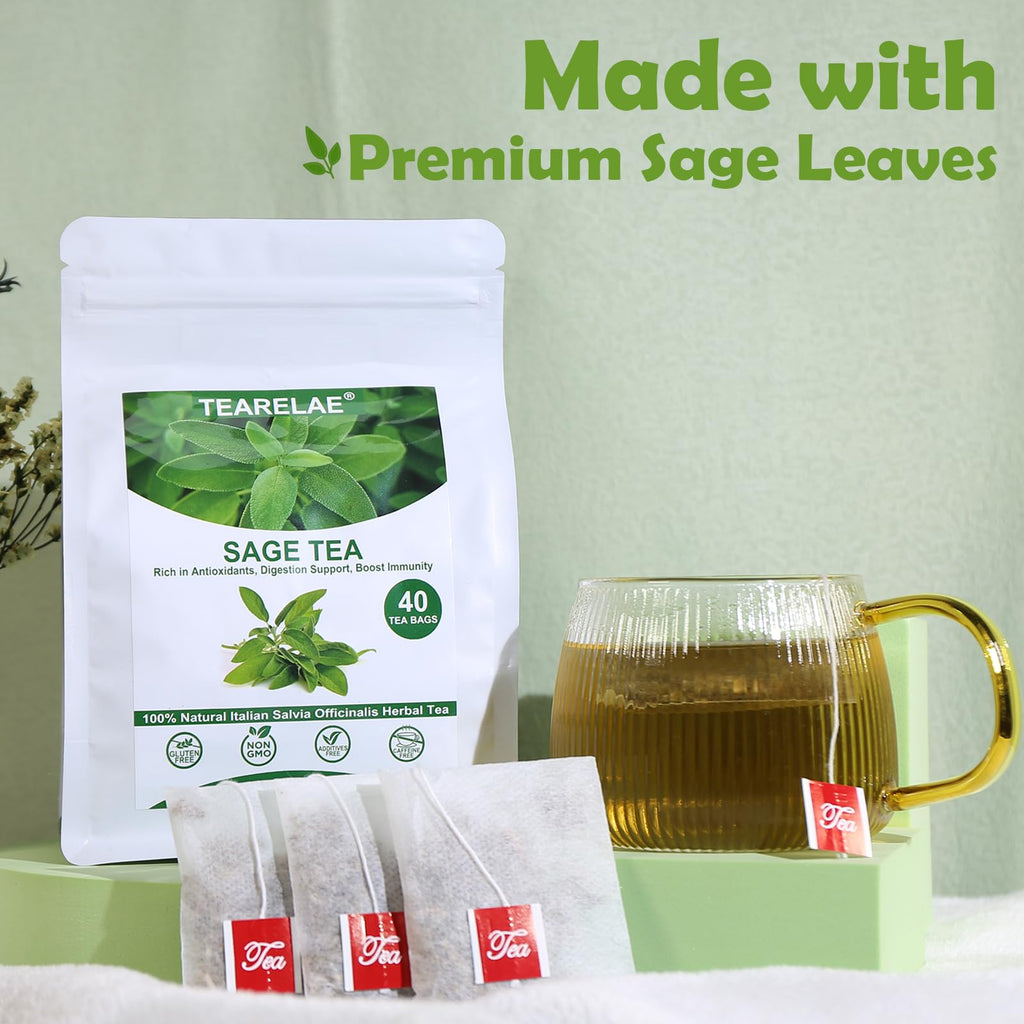 40 count sage leaf tea bags