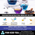 40 cups of butterfly pea herbal tea