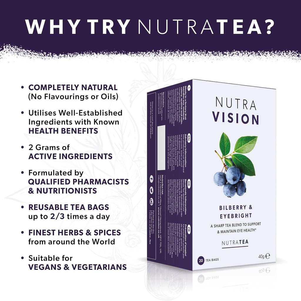 40 enveloped bags of herbal tea