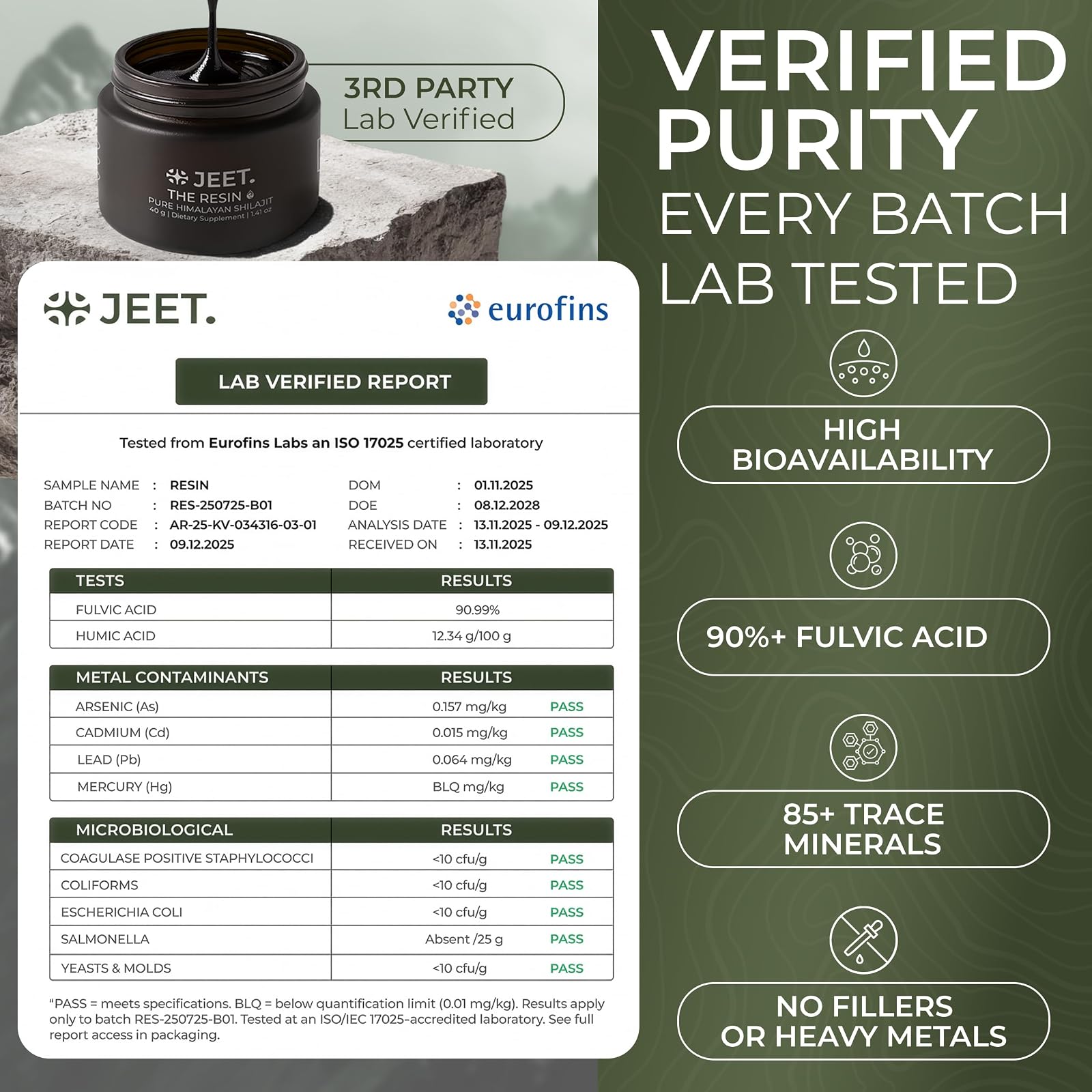 40 g JEET shilajit resin package