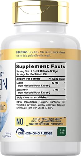 40 mg Lutein & Zeaxanthin benefits