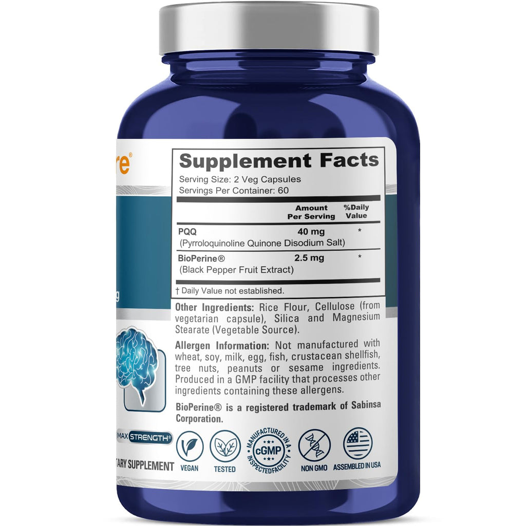 40 mg PQQ veggie capsules
