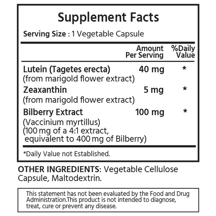 40 mg zeaxanthin for vision support