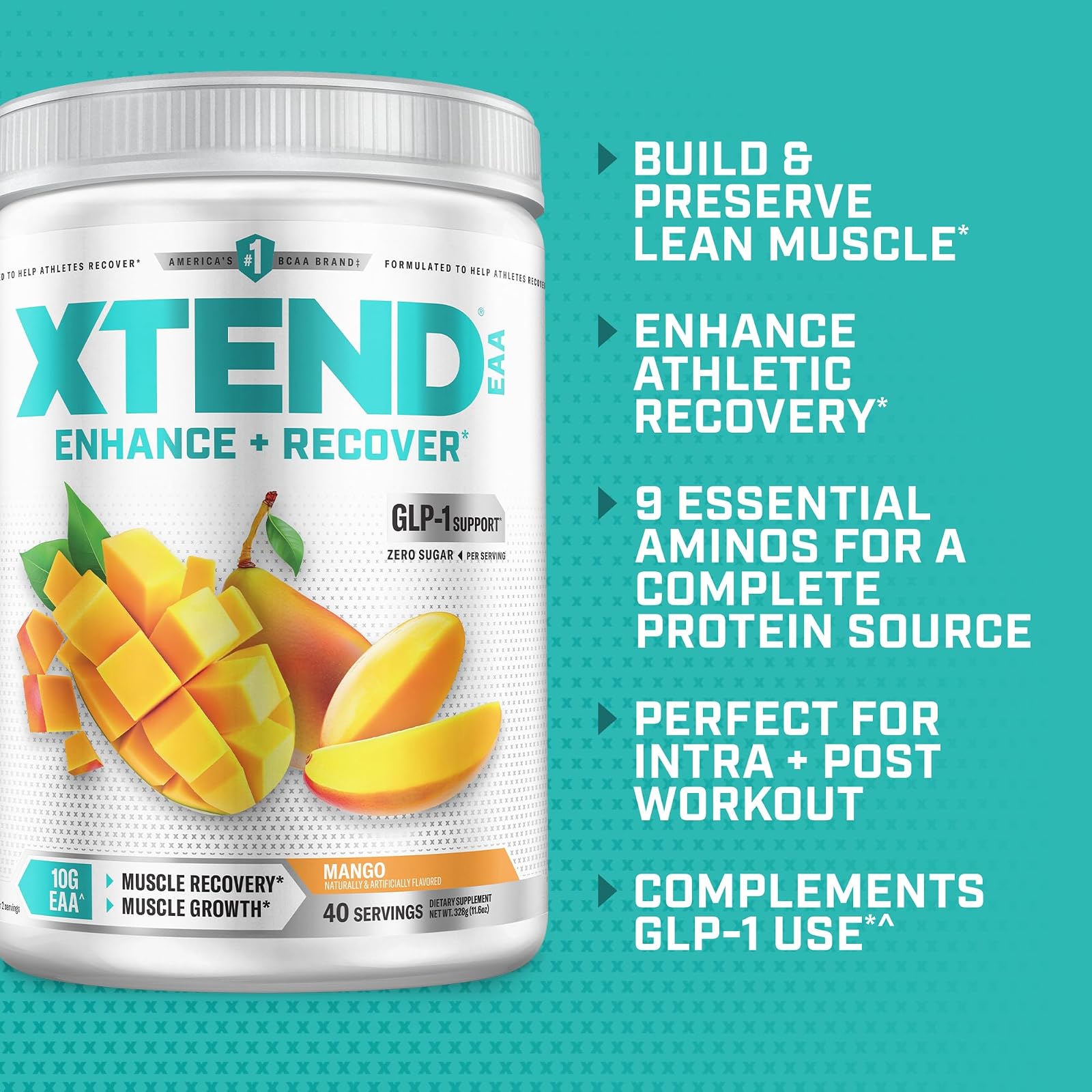 40 servings of BCAA powder
