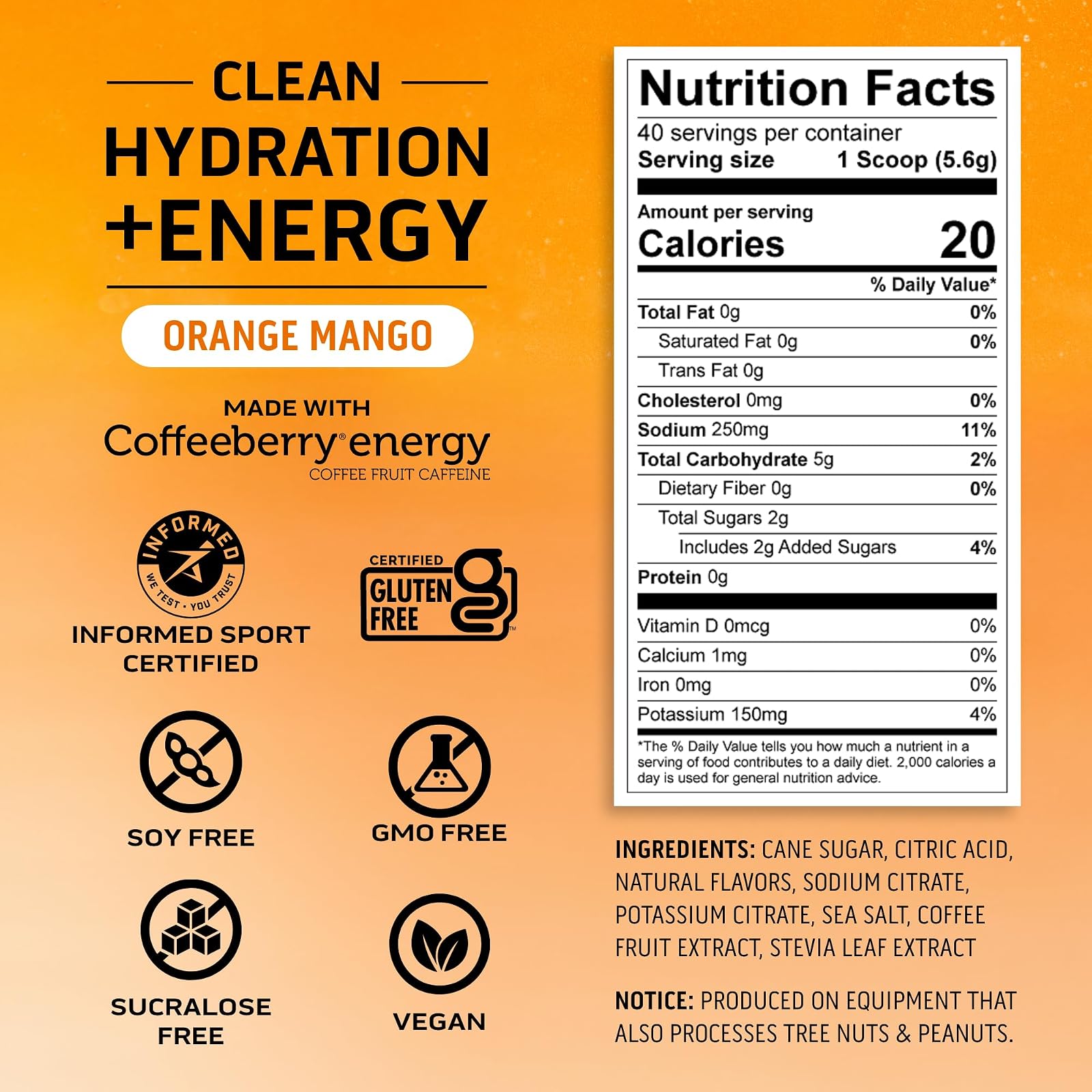 40 servings of electrolyte powder