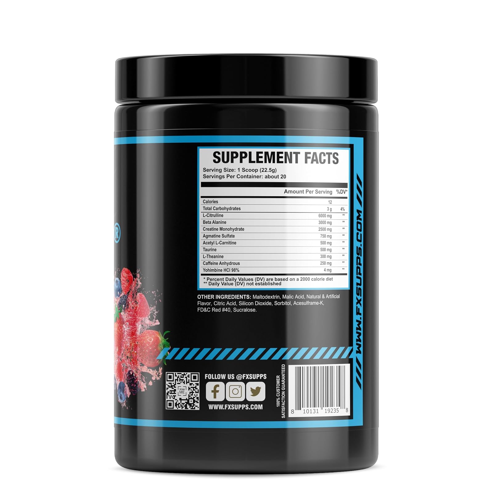 40 servings of FXSUPPS pre-workout
