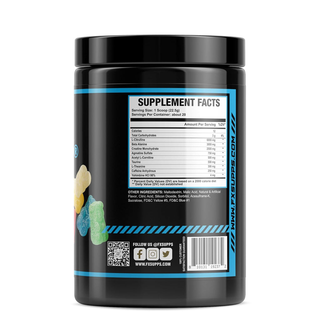 40 servings of FXSUPPS pre-workout