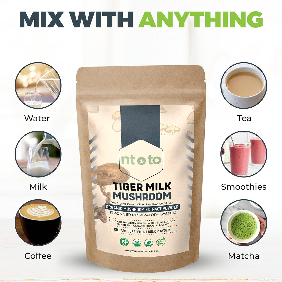 40 servings of mushroom extract