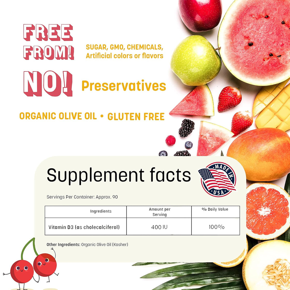 400 IU vitamin D drops for infants
