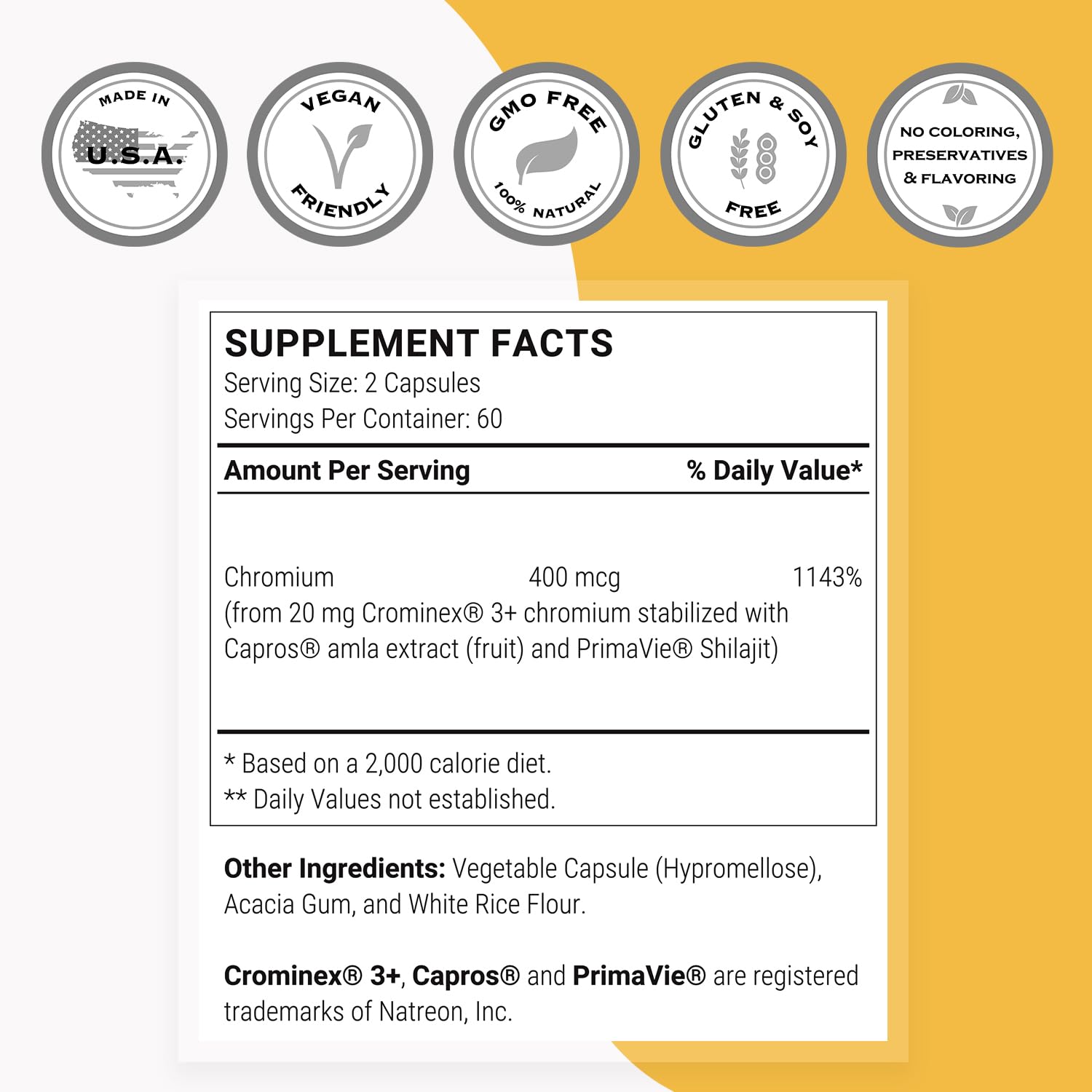 400 mcg Crominex for blood sugar support