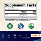 400 mcg folate supplement for health