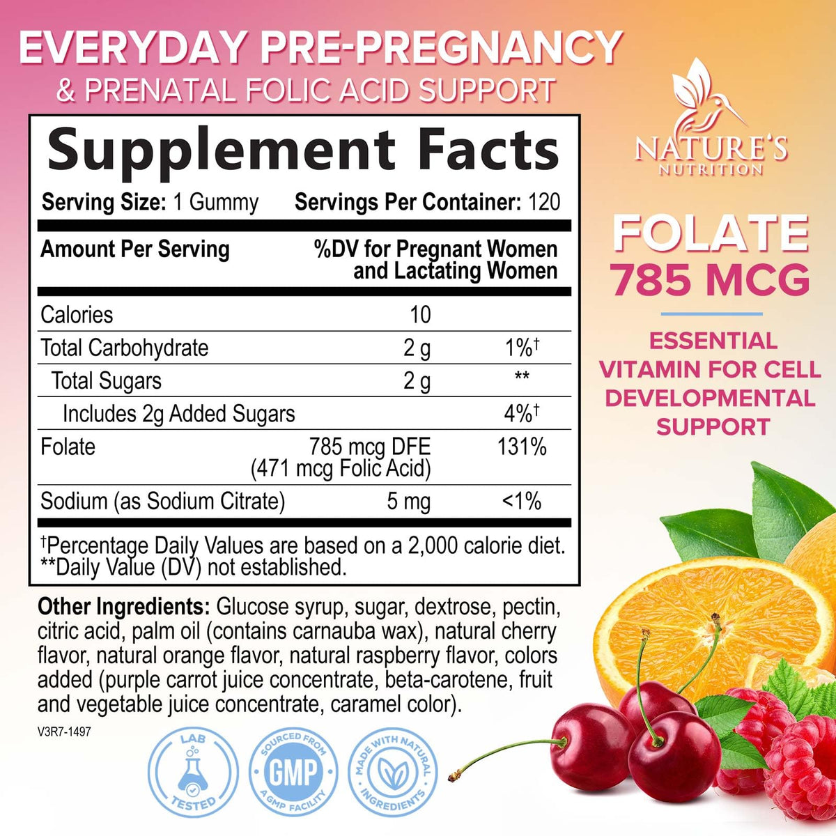 400 mcg Folic Acid Gummies for women