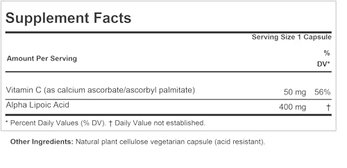 400 mg alpha lipoic acid supplement