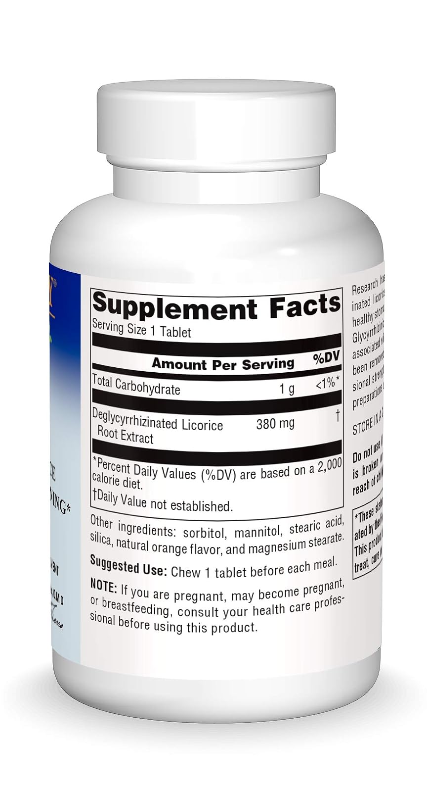 400 mg DGL licorice root supplement