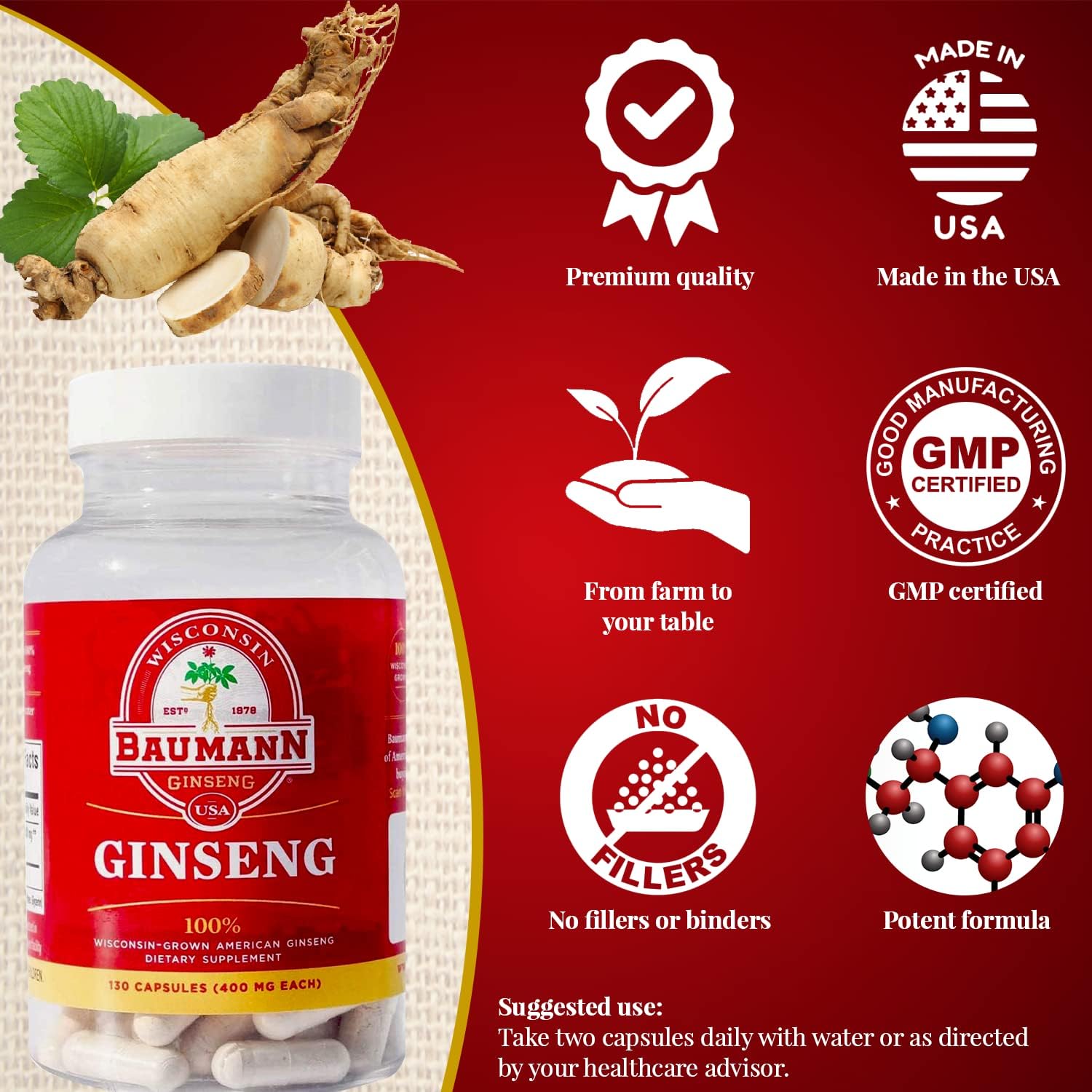400 mg ginseng capsules for focus
