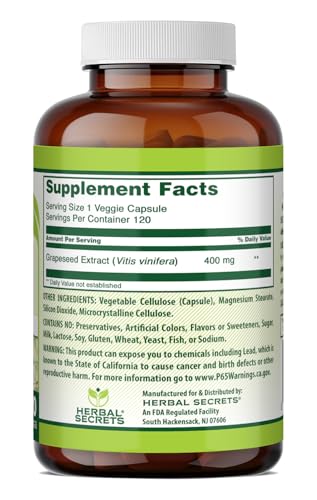 400 mg grapeseed extract supplement