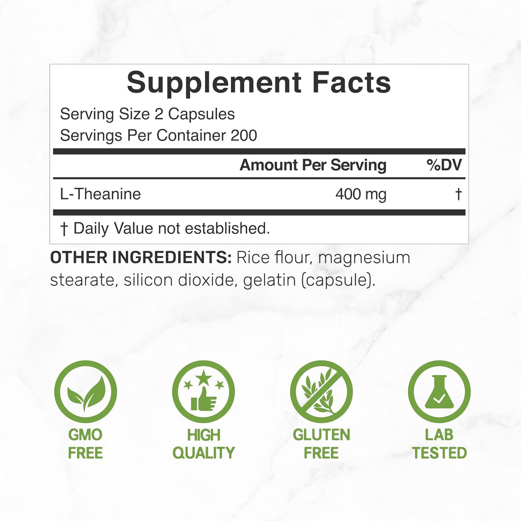 400 mg l-theanine for relaxation