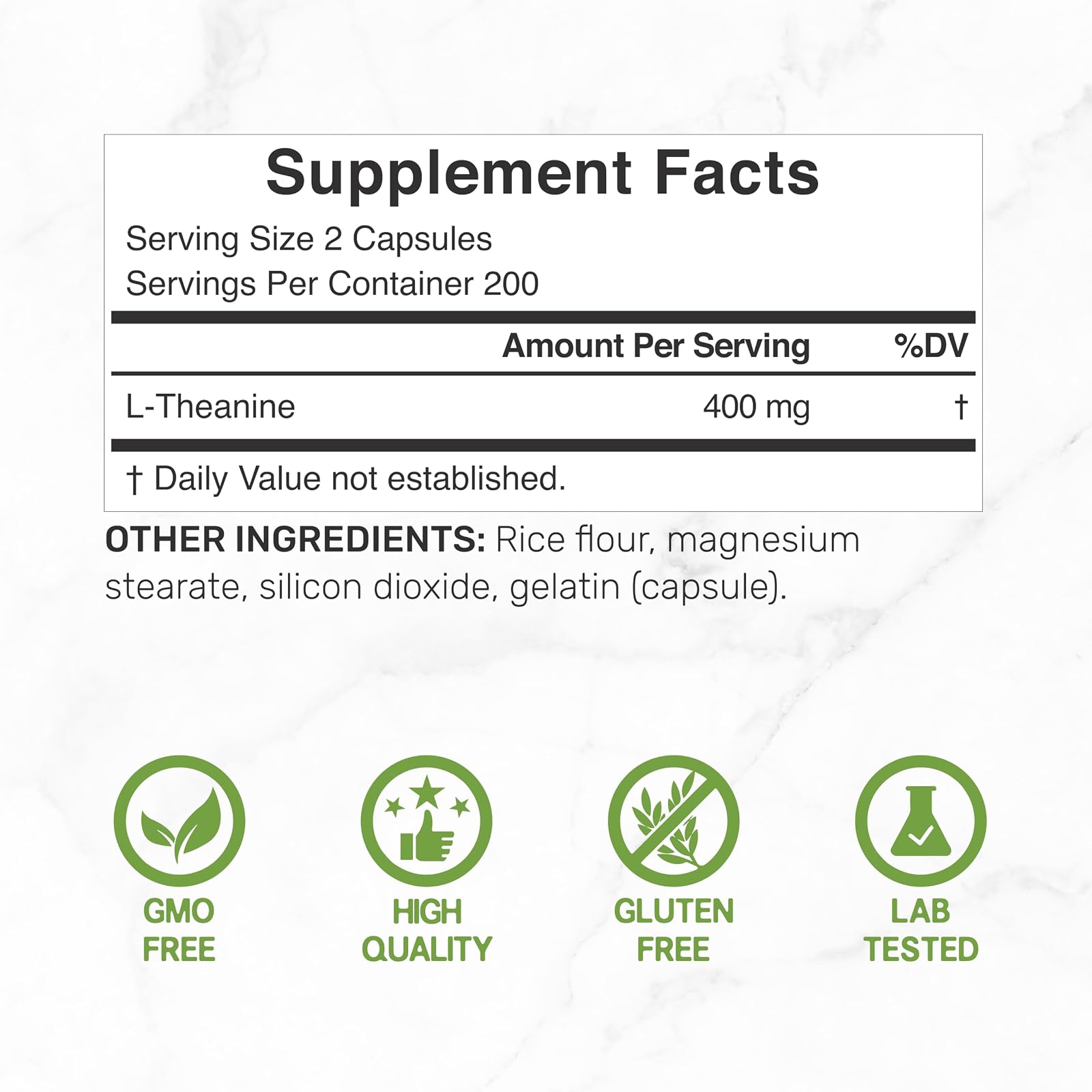 400 mg l-theanine for relaxation