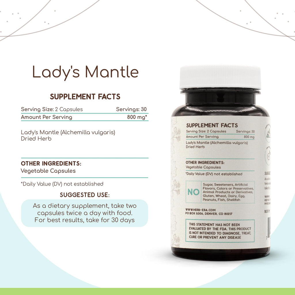 400 mg Lady's Mantle dried herb benefits