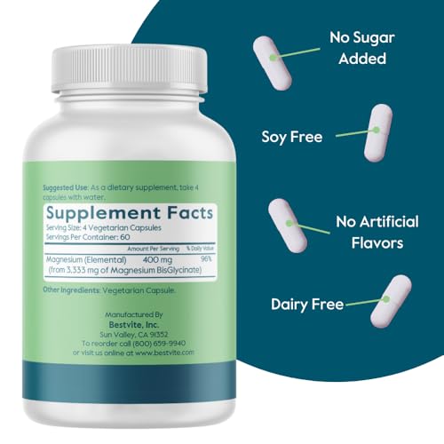 400 mg magnesium bisglycinate formula