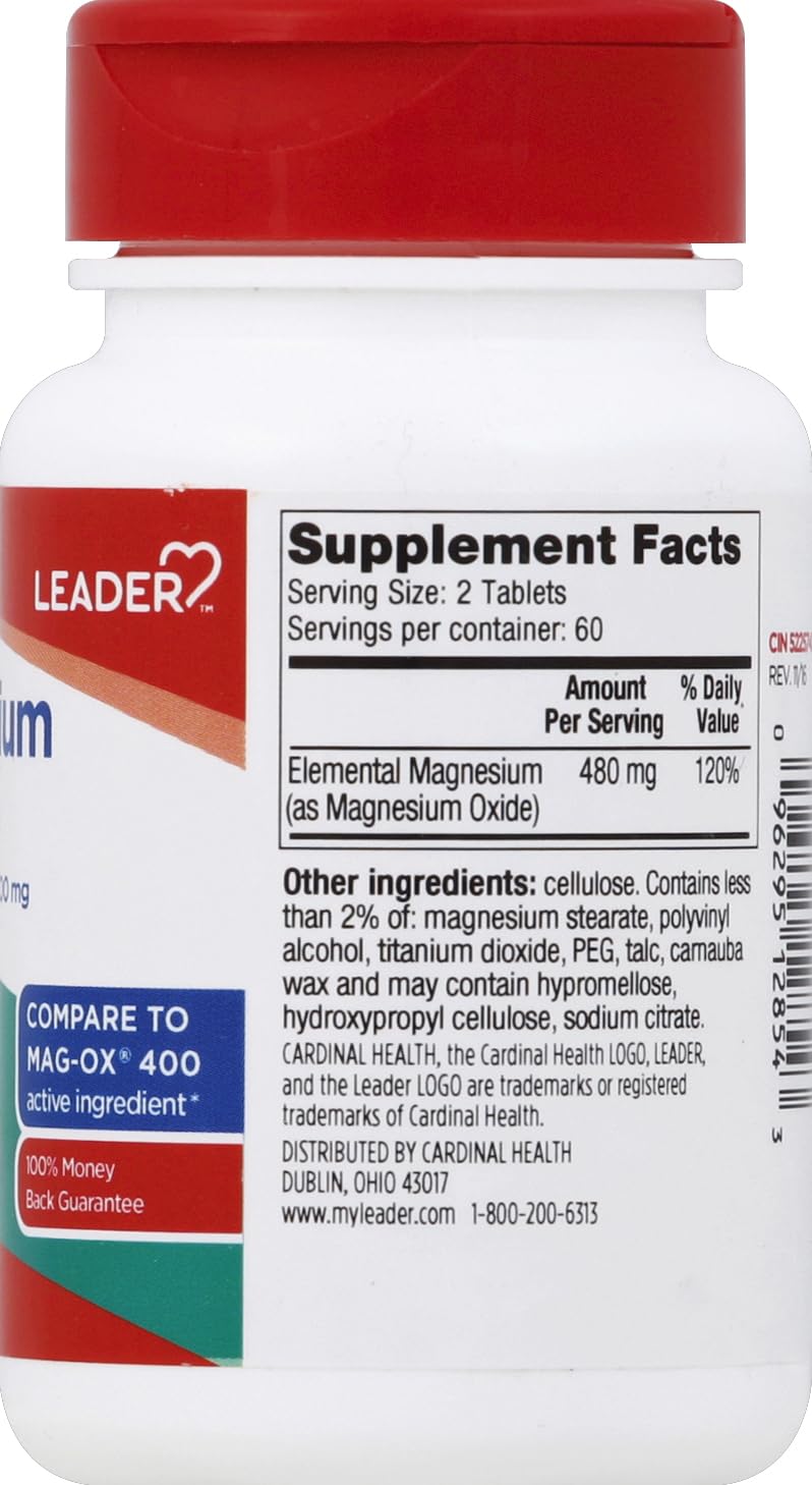 400 mg magnesium oxide for muscle health
