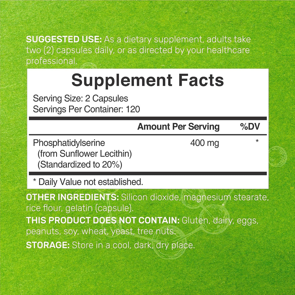 400 mg phosphatidylserine supplement benefits