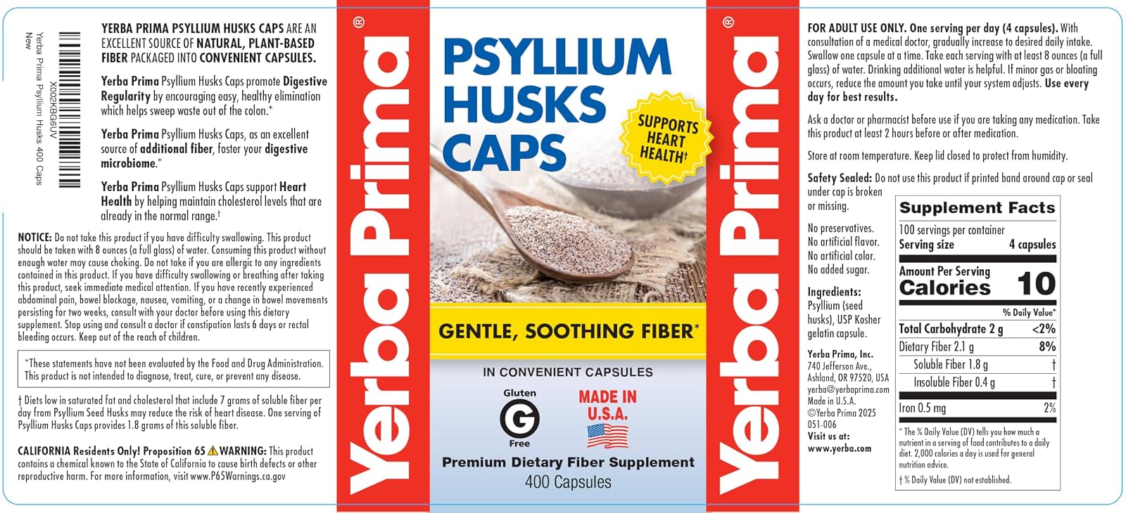 400 mg psyllium husk capsules