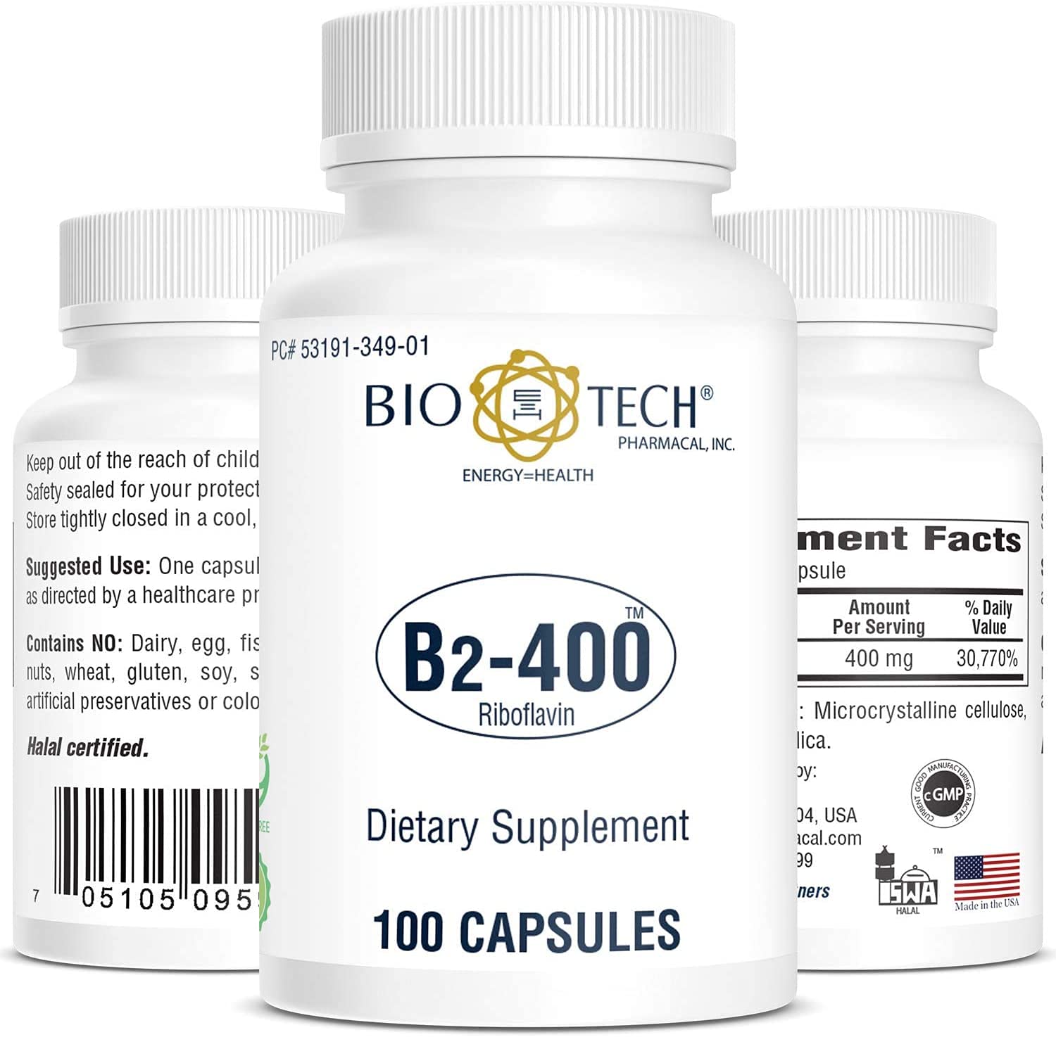 400 mg riboflavin capsules for energy