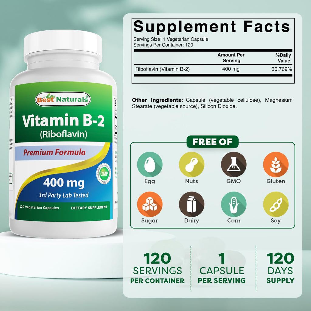 400 mg riboflavin for energy