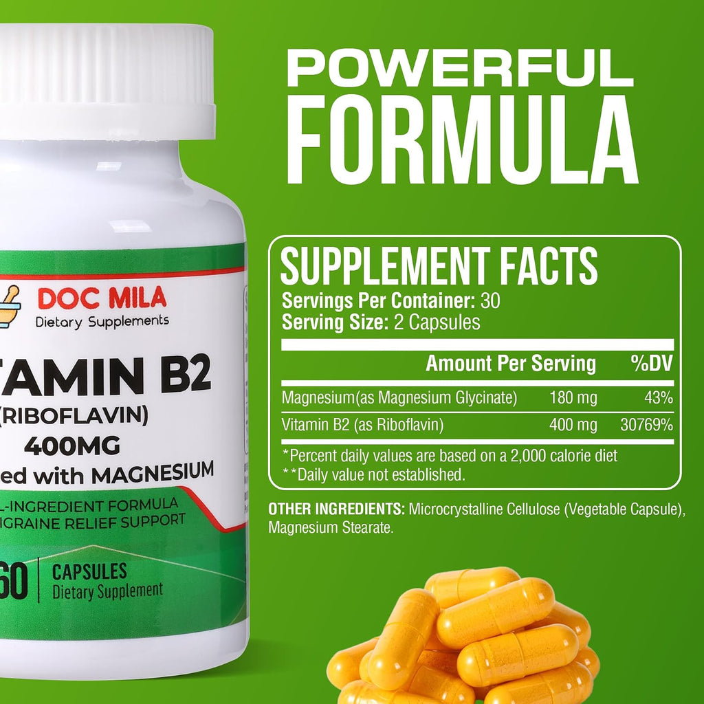 400 mg Riboflavin for energy