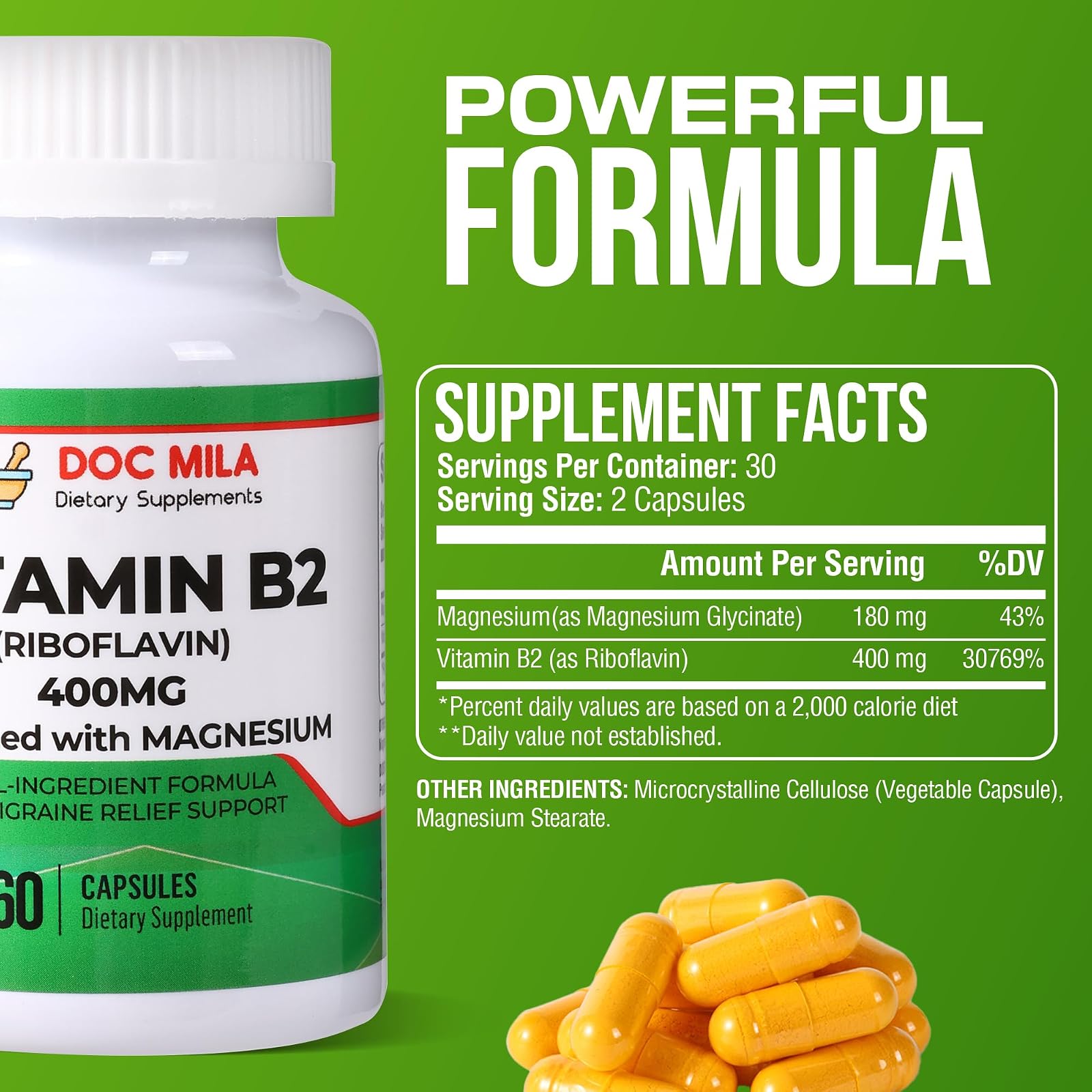 400 mg Riboflavin for energy