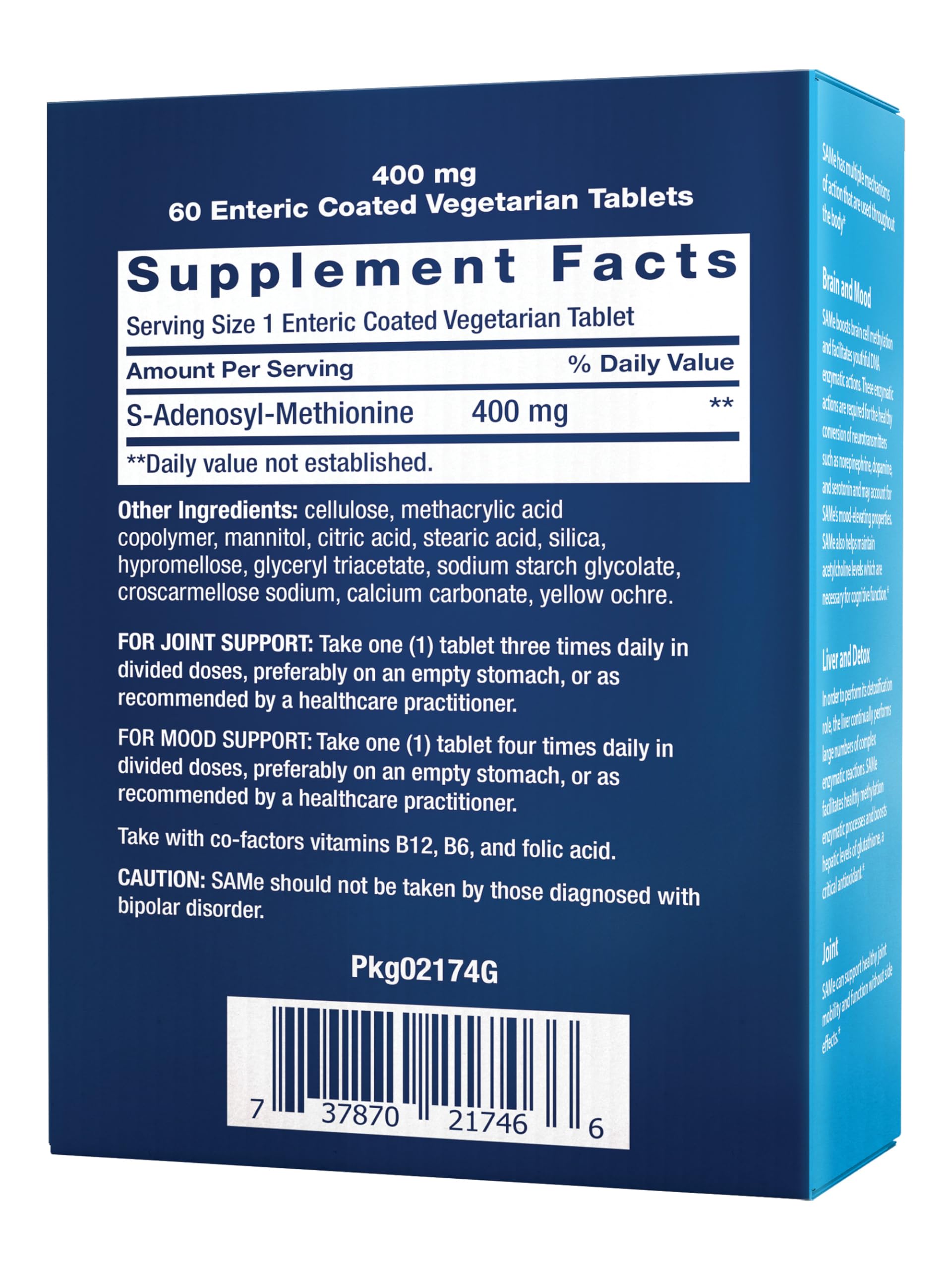 400 mg S-Adenosyl-Methionine joint support