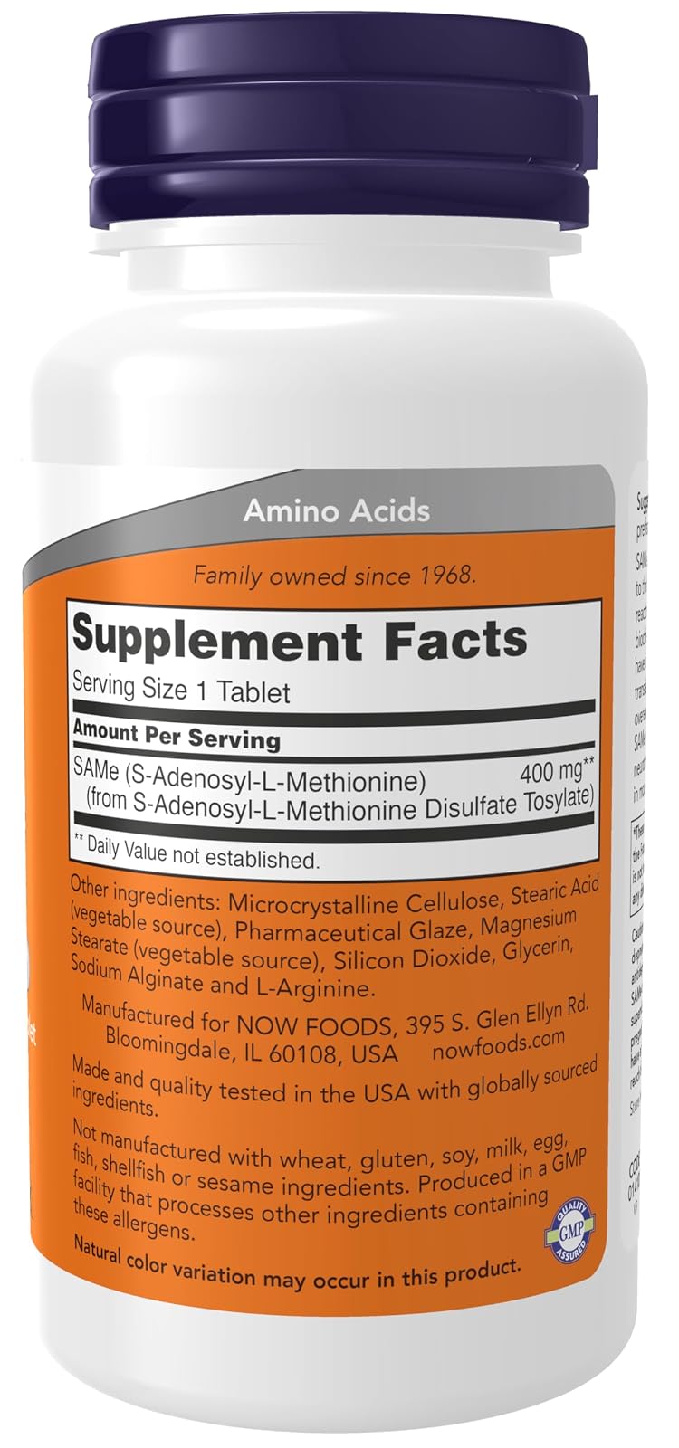 400 mg SAMe multivitamin for mood support