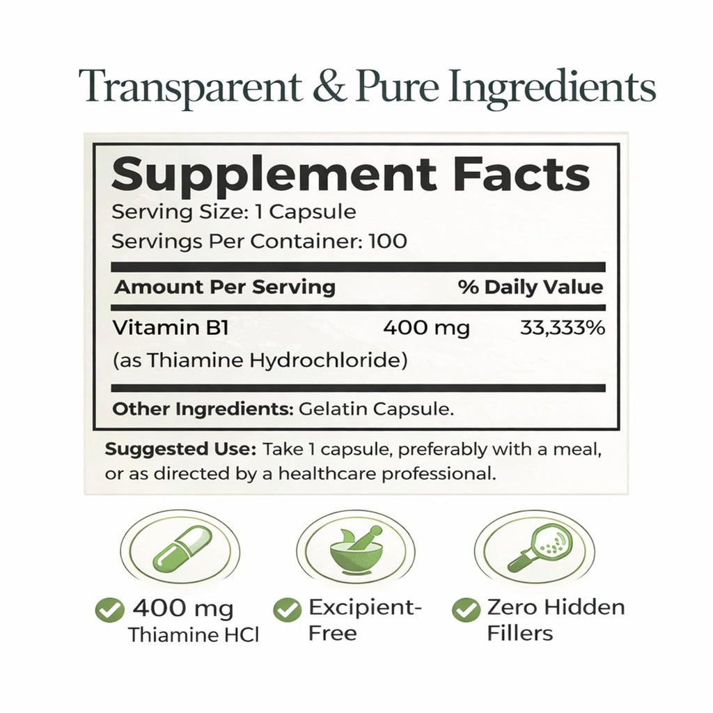 400 mg thiamine for energy support