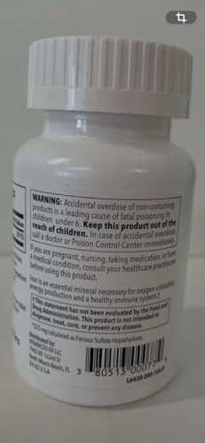 400 tablets of iron for energy