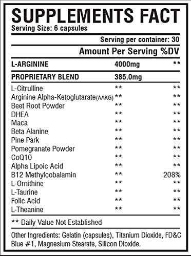4000 mg nitric oxide capsules for endurance