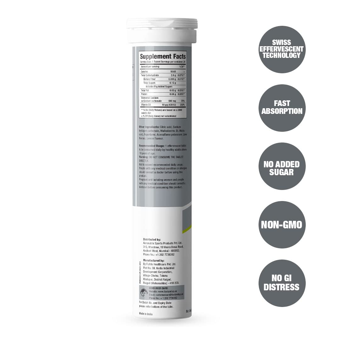 400IU vitamin D3 for better absorption