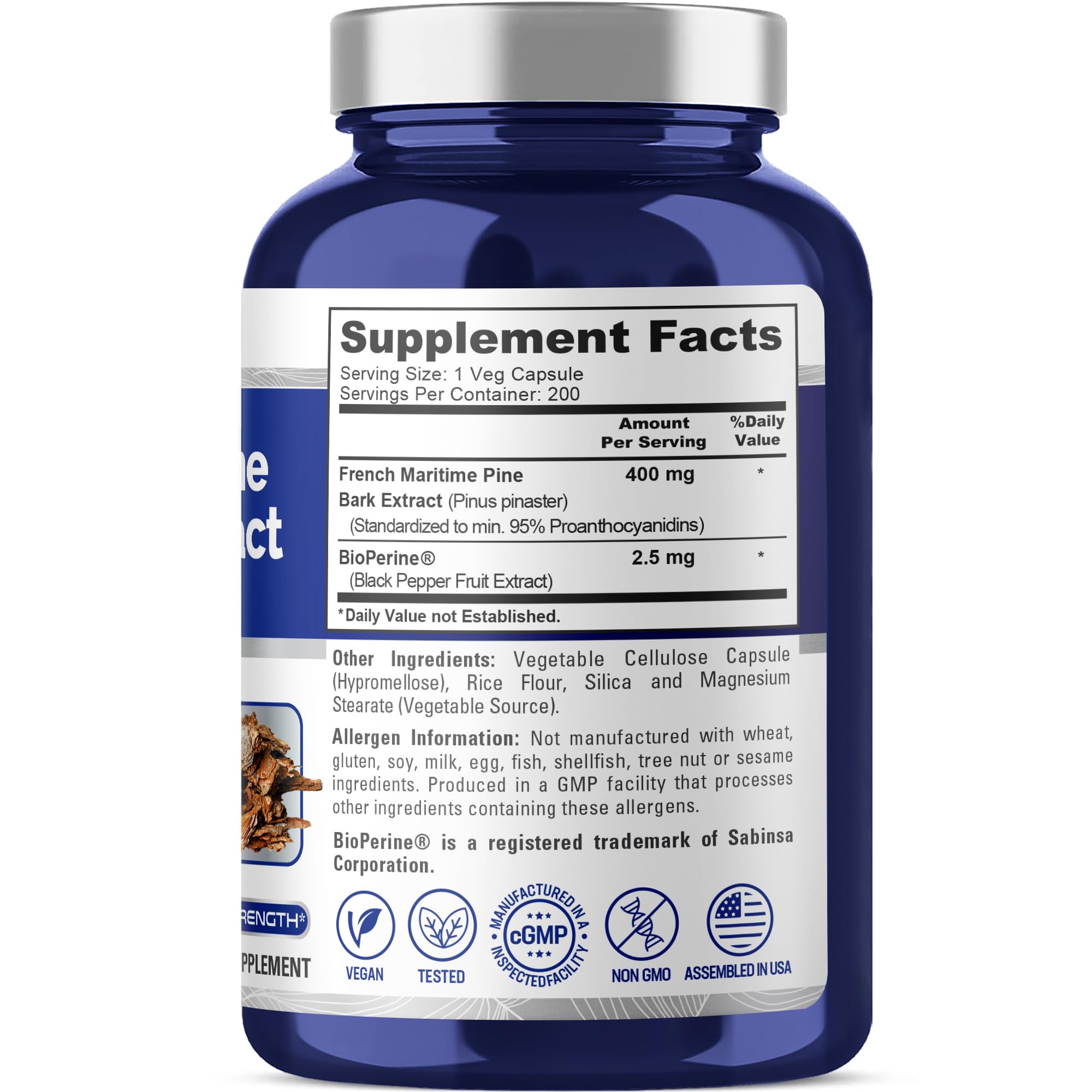 400mg French Maritime Pine extract capsules