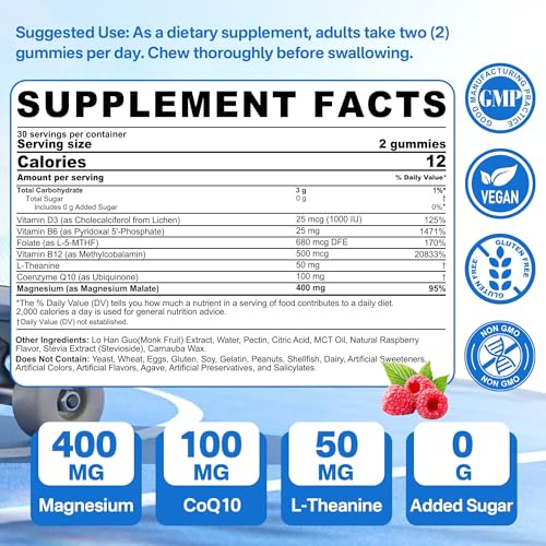 400mg magnesium gummies with B vitamins