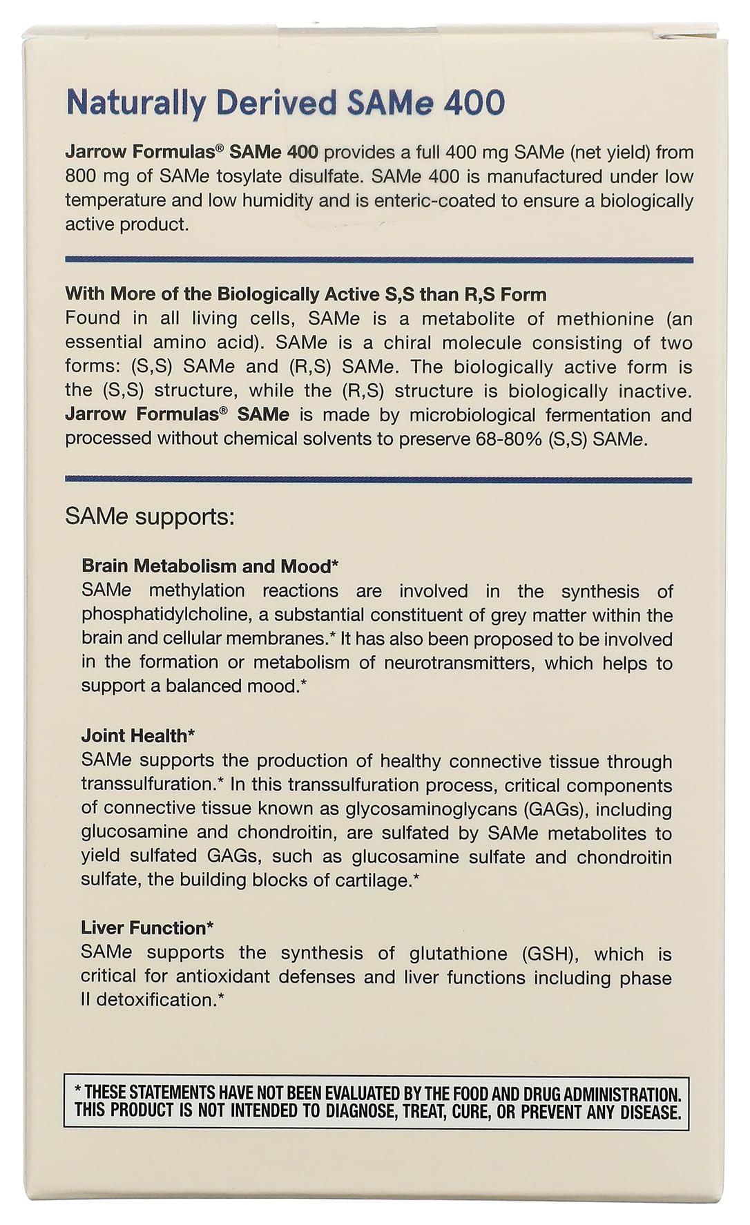 400mg Sam-E for mood support