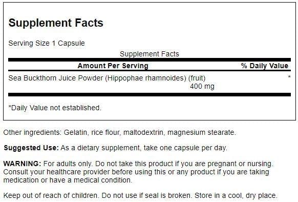 400mg Sea Buckthorn capsules