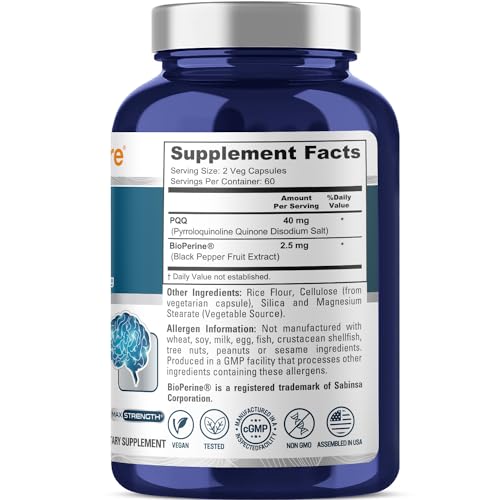 40mg PQQ for daily vitality