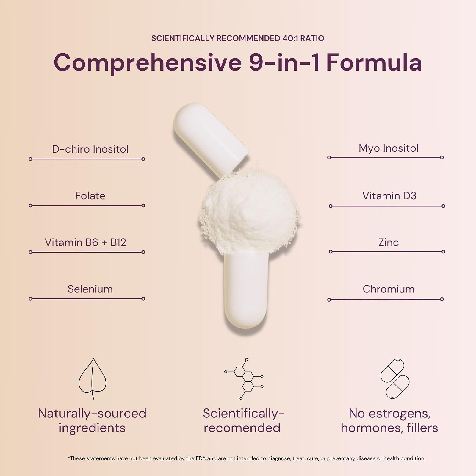 4100 mg inositol capsules for wellness